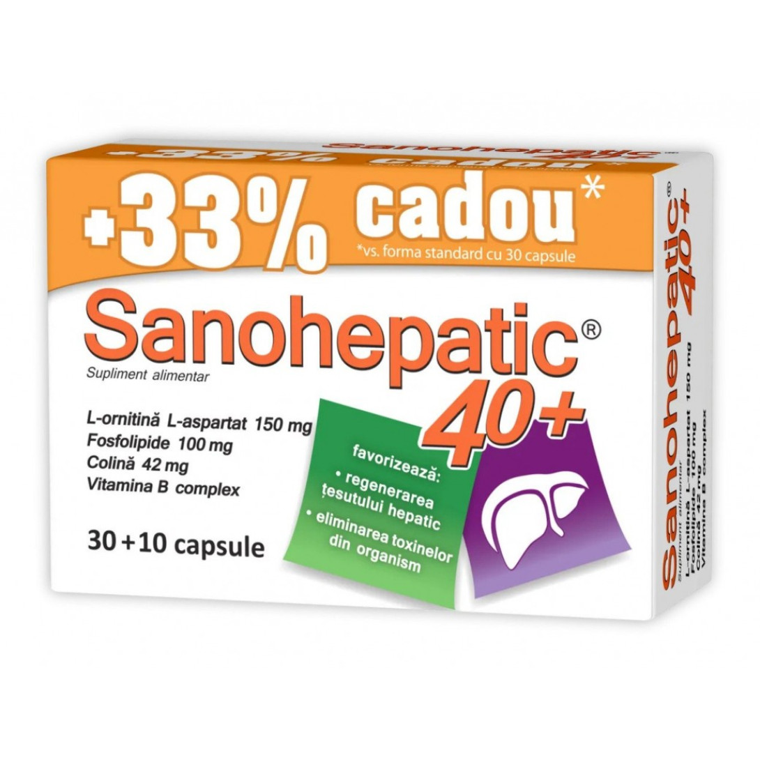 Zdrovit Sanohepatic 40+ x 30cps + 33% Cadou - Anafarm Medical